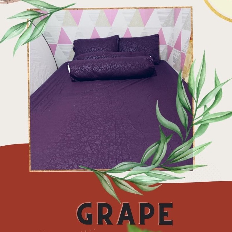 Jual Signature sprei 160 x 200 Tinggi 20 Polos Emboss ( Grape / Ungu ...