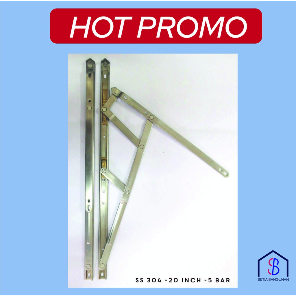 Jual SS 304 Engsel Casement Jendela Aluminium - 20 INCH 5 BAR | Shopee ...