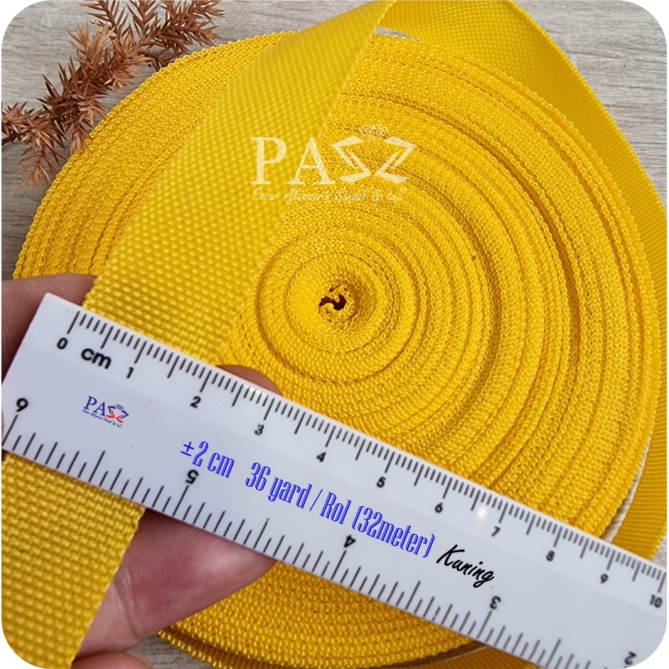 Jual Tali Webbing Pelipit / Bisban / PCR 2 cm 36 Yard/rol (32Meter ...