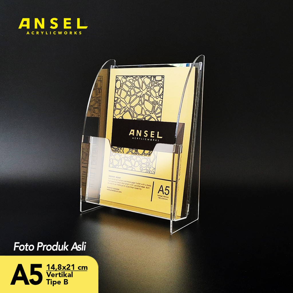 Jual ANSEL Tempat Brosur Akrilik / Acrylic Flyer Stand Holder - A5 ...