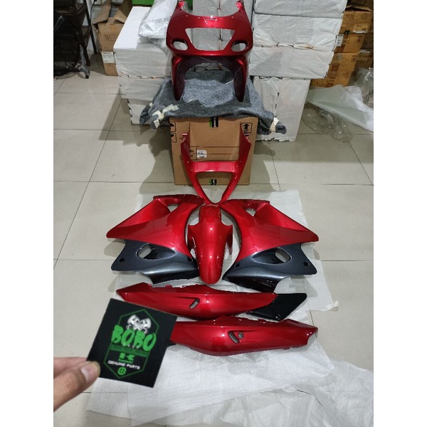 Jual full set cover fering body Ninja RR old merah maron G2 CBU ...