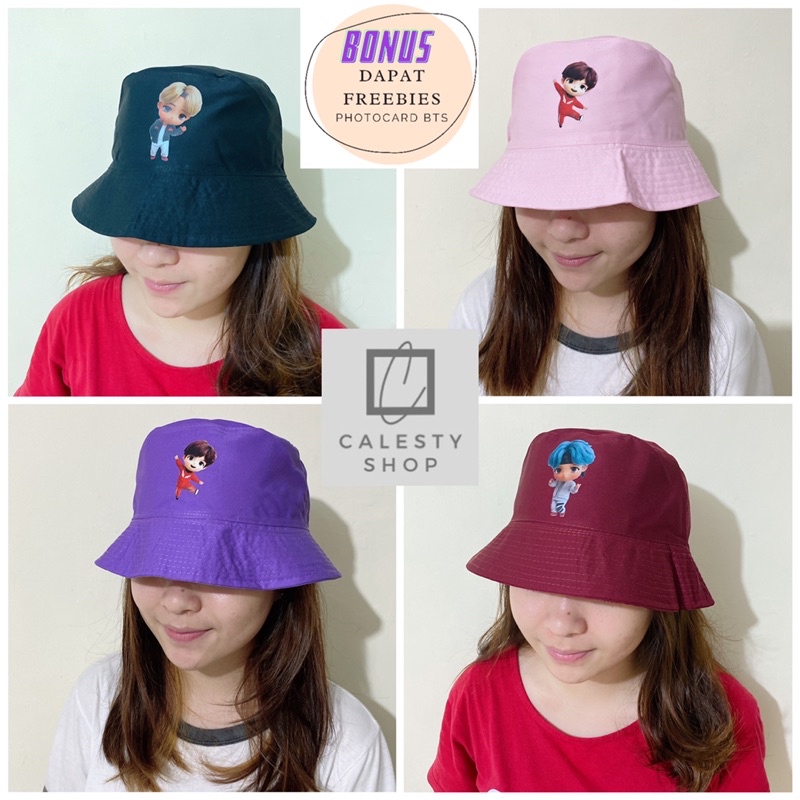 Jual BUCKET HAT TINY TAN / TINYTAN / TOPI TINYTAN / TOPI B*T*S / BUCKET ...