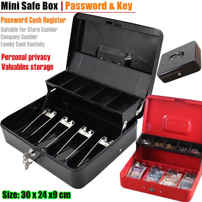Jual Metal Mini Cash Register Money Box 2 layers- Kotak Uang Tunai ...
