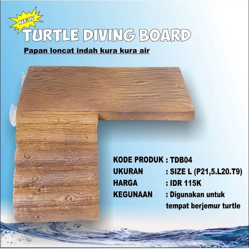 Jual Turtle diving board L large basking spot turtle ram tempat ...