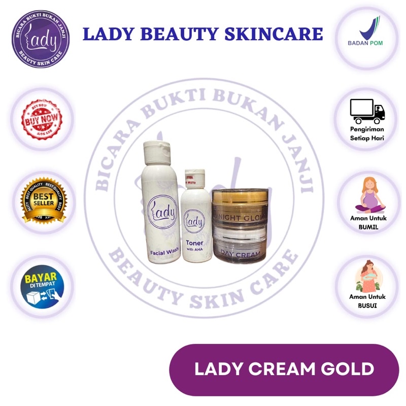 Jual LADY CREAM SKINCARE ( LADY GOLD & LADY PINK ) | Shopee Indonesia