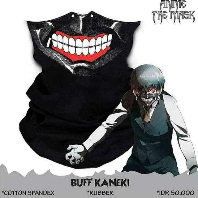 Jual Masker bandana bufff (TOKYO GHOUL KANEKI )multifungsi bufff anime ...
