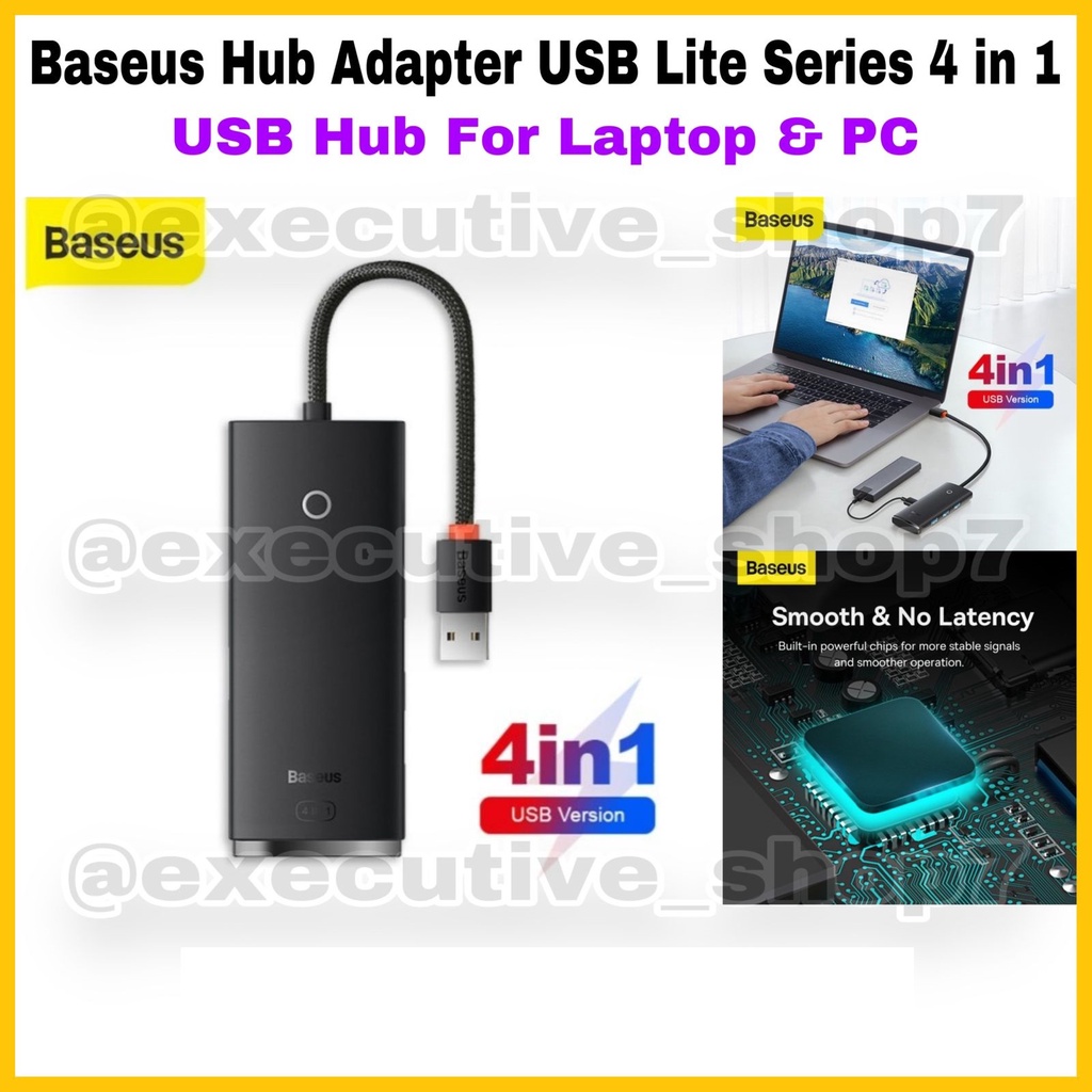 Jual Baseus Hub Adapter USB Lite Series 4 in 1 - USB Hub for Laptop ...
