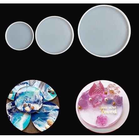 Jual Mold / Cetakan Silikon bentuk Bulat Lingkaran polos untuk Resin ...