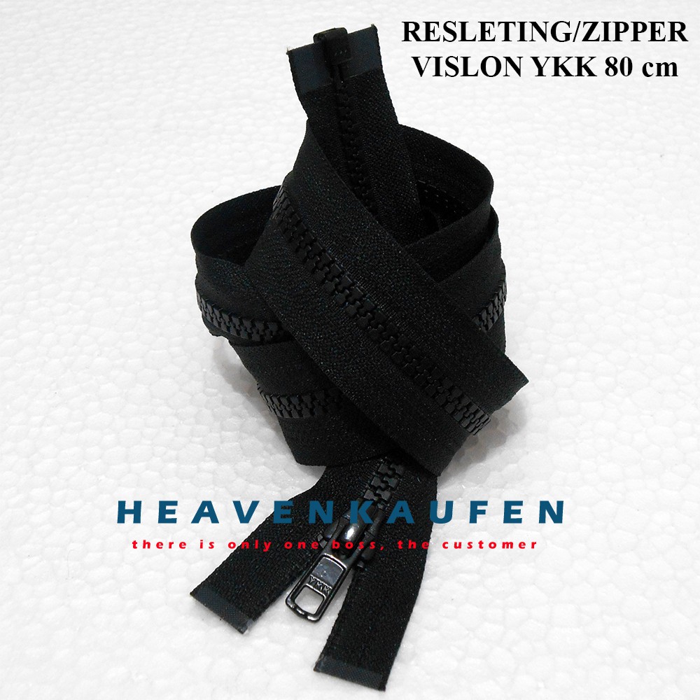 Jual Resleting/Zipper Vislon YKK 80 cm Hitam Murah | Shopee Indonesia