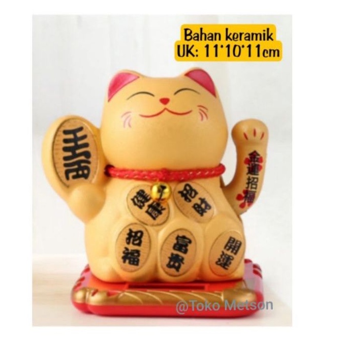Jual Kucing hoki solar manekineko keramik | Shopee Indonesia