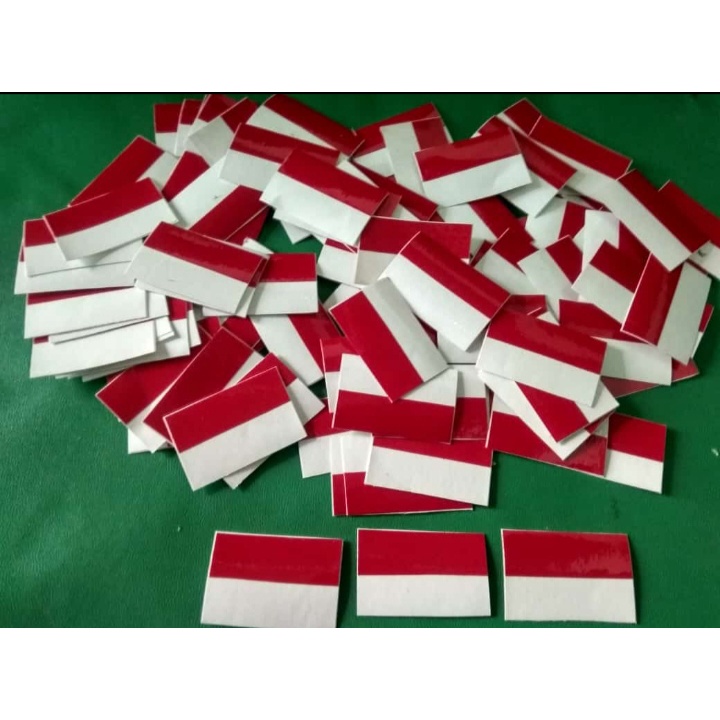 Jual Stiker Bendera Merah Putih / Stiker Wajah / Stiker Pipi / Stiker ...
