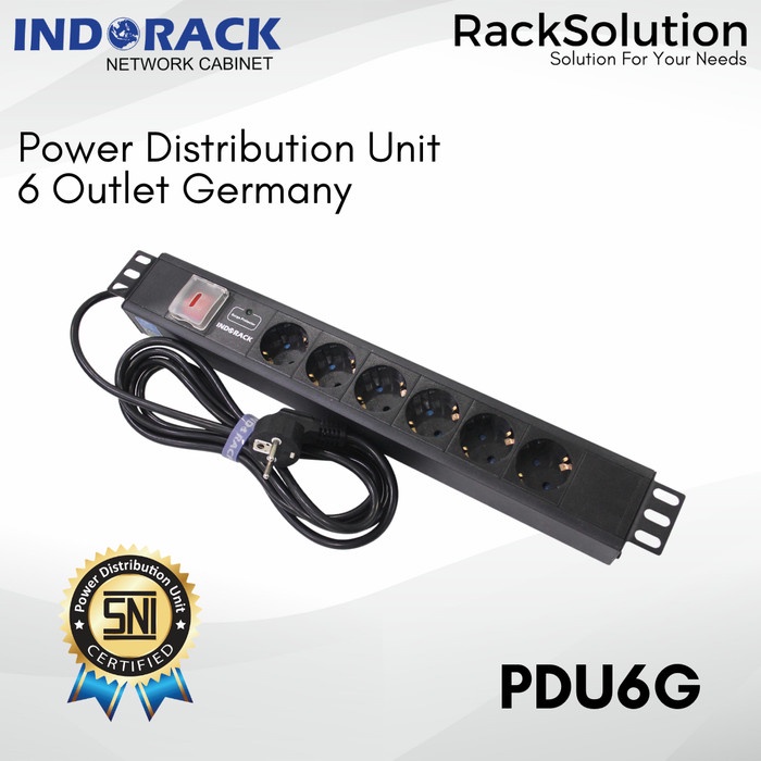 Jual PDU6G Indorack Power Distribution Unit PDU 6 Outlet Germany ...