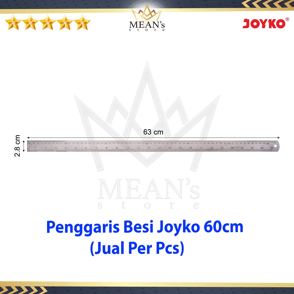 Jual Penggaris Besi Joyko 60cm / Stainless Ruller 60 cm ST60 | Shopee ...