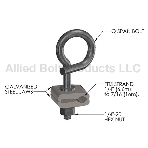Jual Q-Span Clamp Pengait Kabel fiber optik dropcore precon klem kabel ...