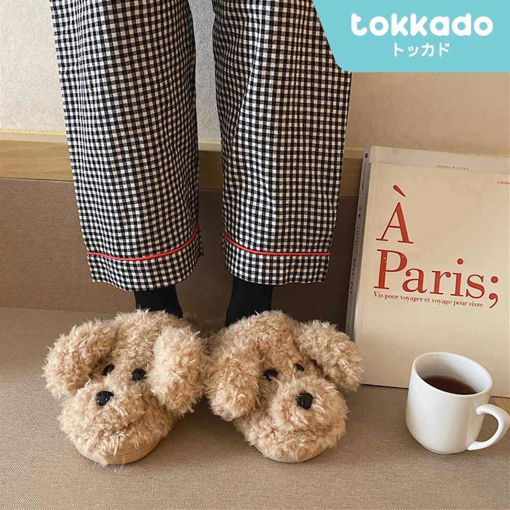 Jual TOKKADO Pudo Sandal Rumah Premium Bulu Boneka Kamar Wanita Anjing ...
