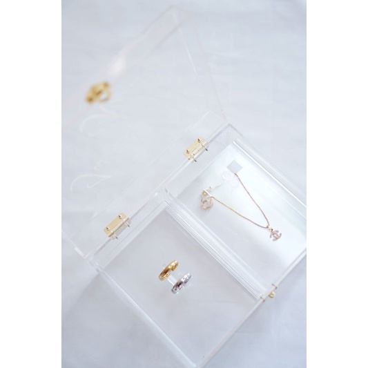 Jual Box Perhiasan Akrilik tempat perhiasan box cincin gelang kalung ...