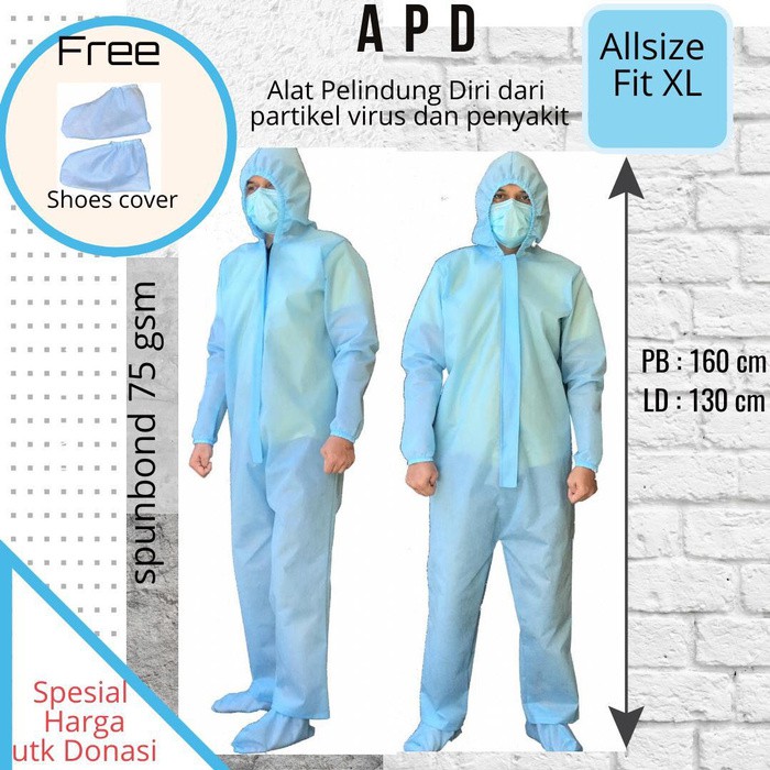 Jual BAJU APD (ALAT PELINDUNG DIRI) HAZMAT SUIT COVERALL TAHAN AIR ...