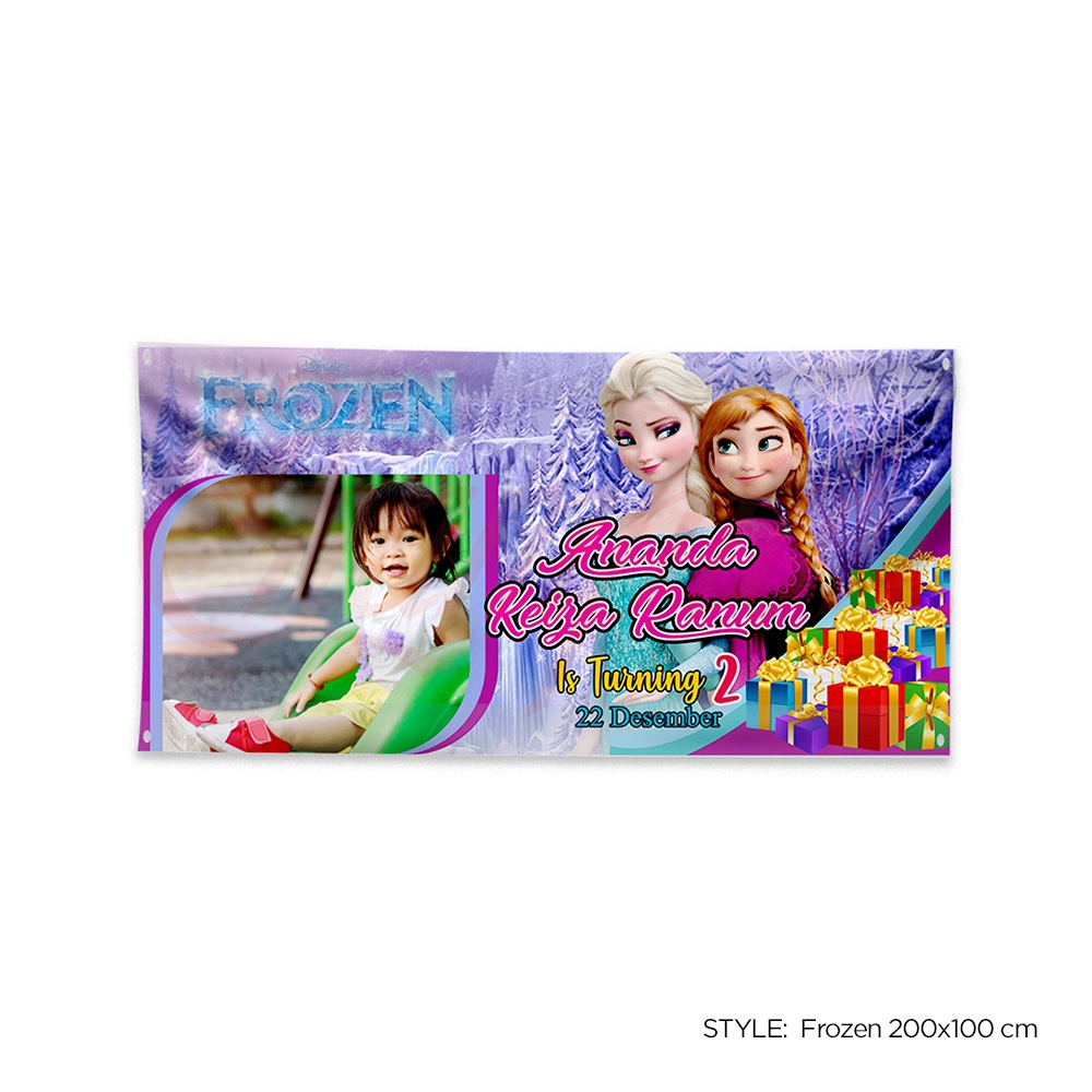 Jual Spanduk Banner Ulang Tahun Anak/ Banner Teman Little Pony, Frozen ...