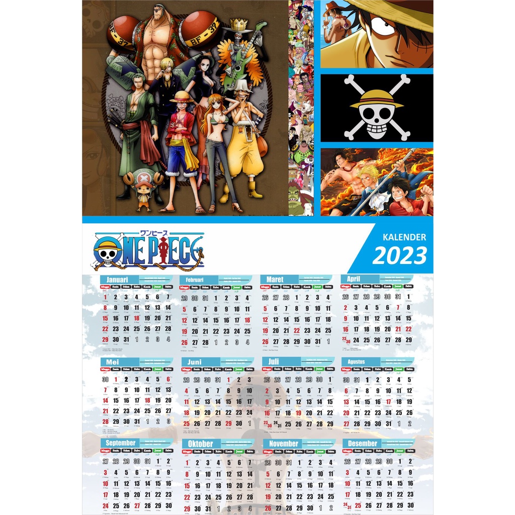 Jual POSTER KALENDER ANIME [ ONE PIECE ] - kalender poster - kalender ...