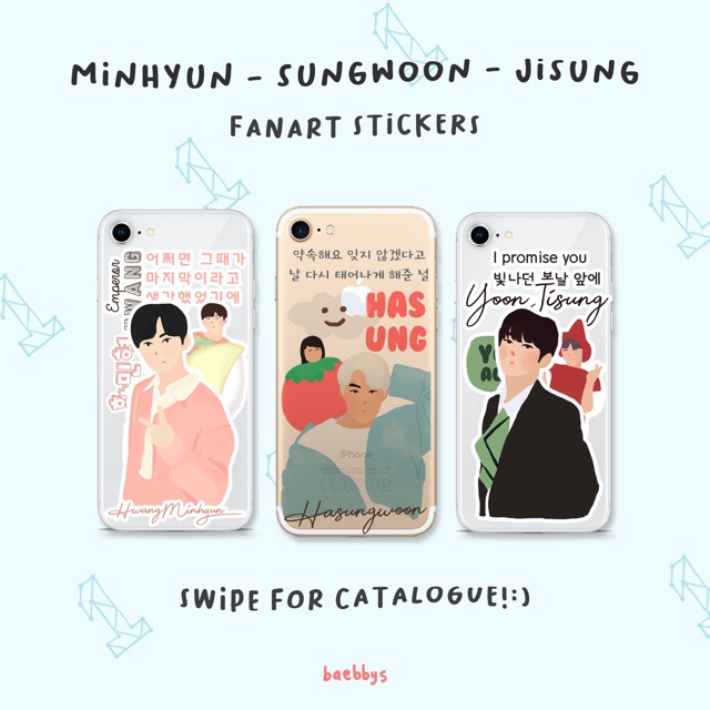 Jual Minhyun - Sungwoon - Jisung Wanna One Fanart Sticker [SWIPE ...