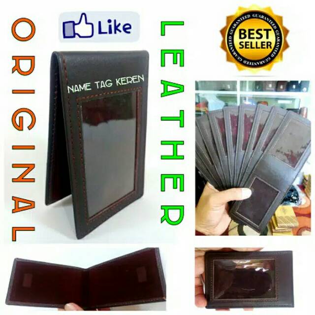 Jual name tag dari kulit sapi asli | Shopee Indonesia