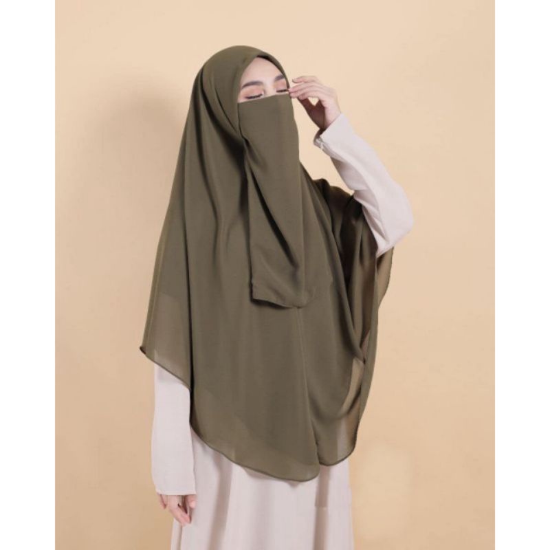 Jual Khimar instan TUDUNG LABUH Malaysia ceruty babydoll | Shopee Indonesia