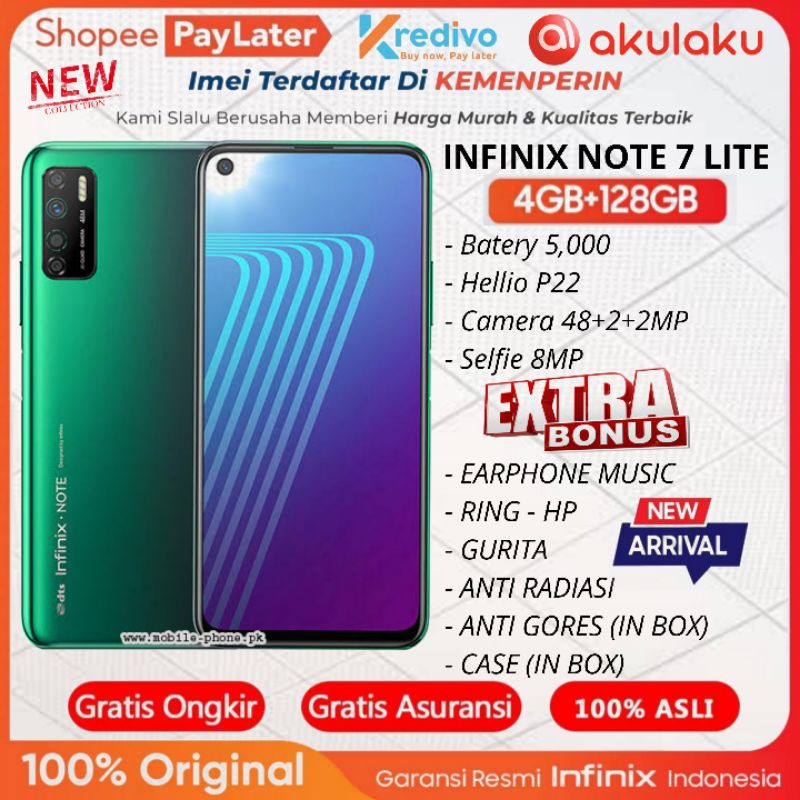 Jual Infinix Note 7 Lite Ram 4GB Rom 128GB 4/64 & 4/128 Garansi Resmi 1 ...