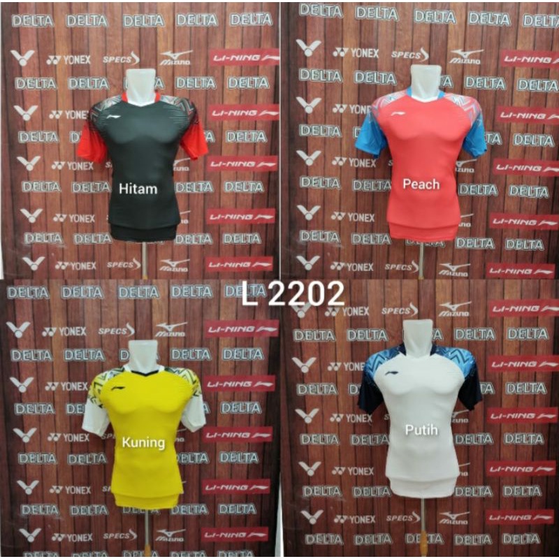 Jual baju badminton LINING impor kaos Lining L 2202 baju Li-Ning timnas ...