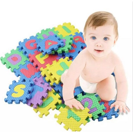 Jual Karpet Puzzle Angka Huruf Anak 36 PCS Foam Alfabet Edukasi ...