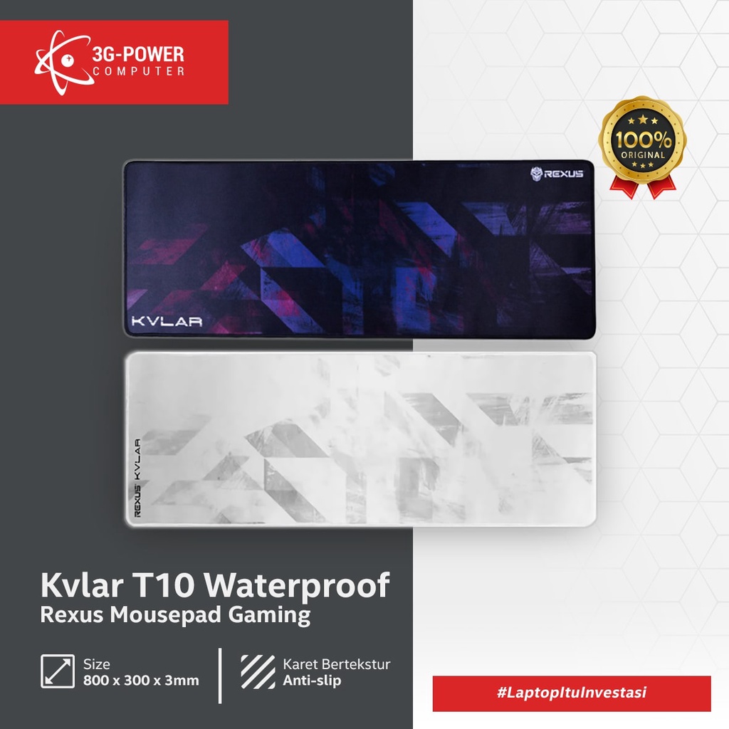 Jual Rexus Kvlar T10 Speed Edition XL Gaming Mousepad 80CM Waterproof ...