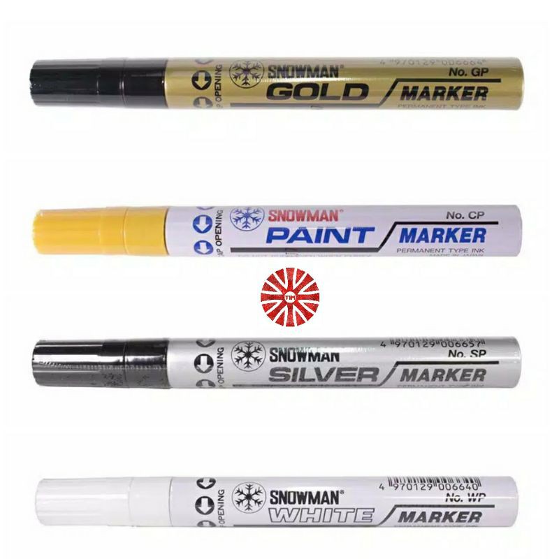 Jual Spidol Snowman Paint Marker Besar Gold Silver White | Shopee Indonesia