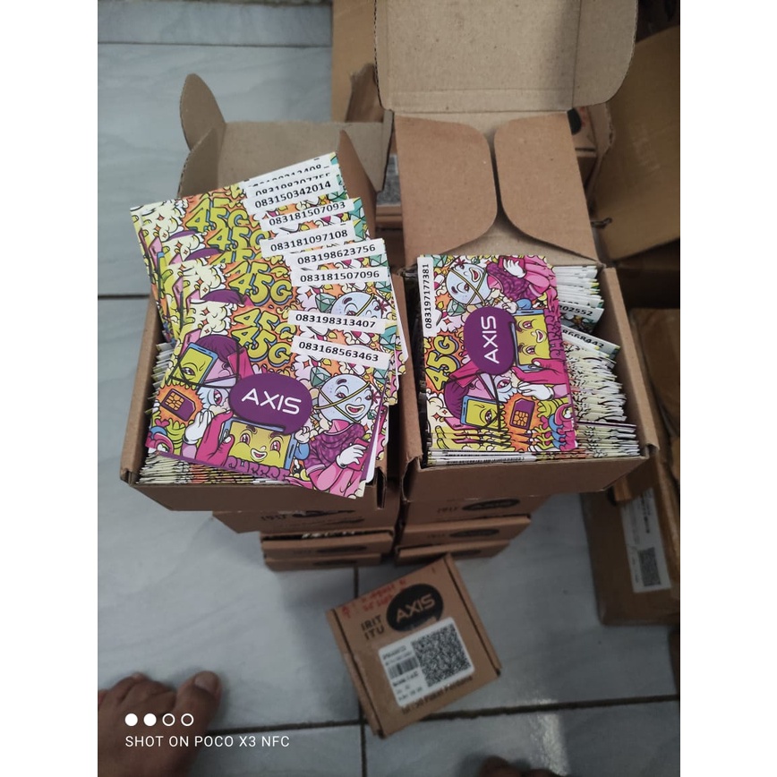 Jual Perdana axis 2024 siap tempur 1 box isi 50 acak parah | Shopee ...
