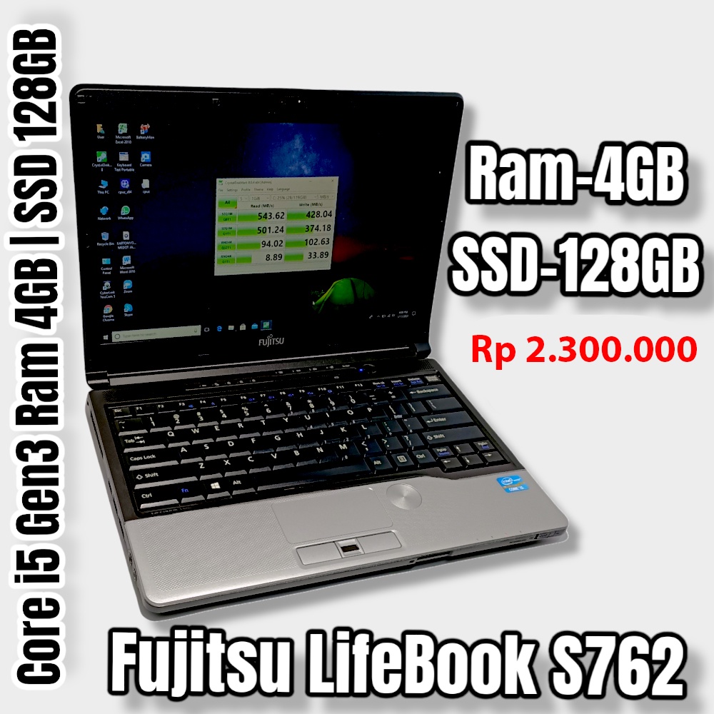 Jual Laptop Second Fujitsu LifeBook S762 Core i5 Gen 3 4GB SSD 128GB ...