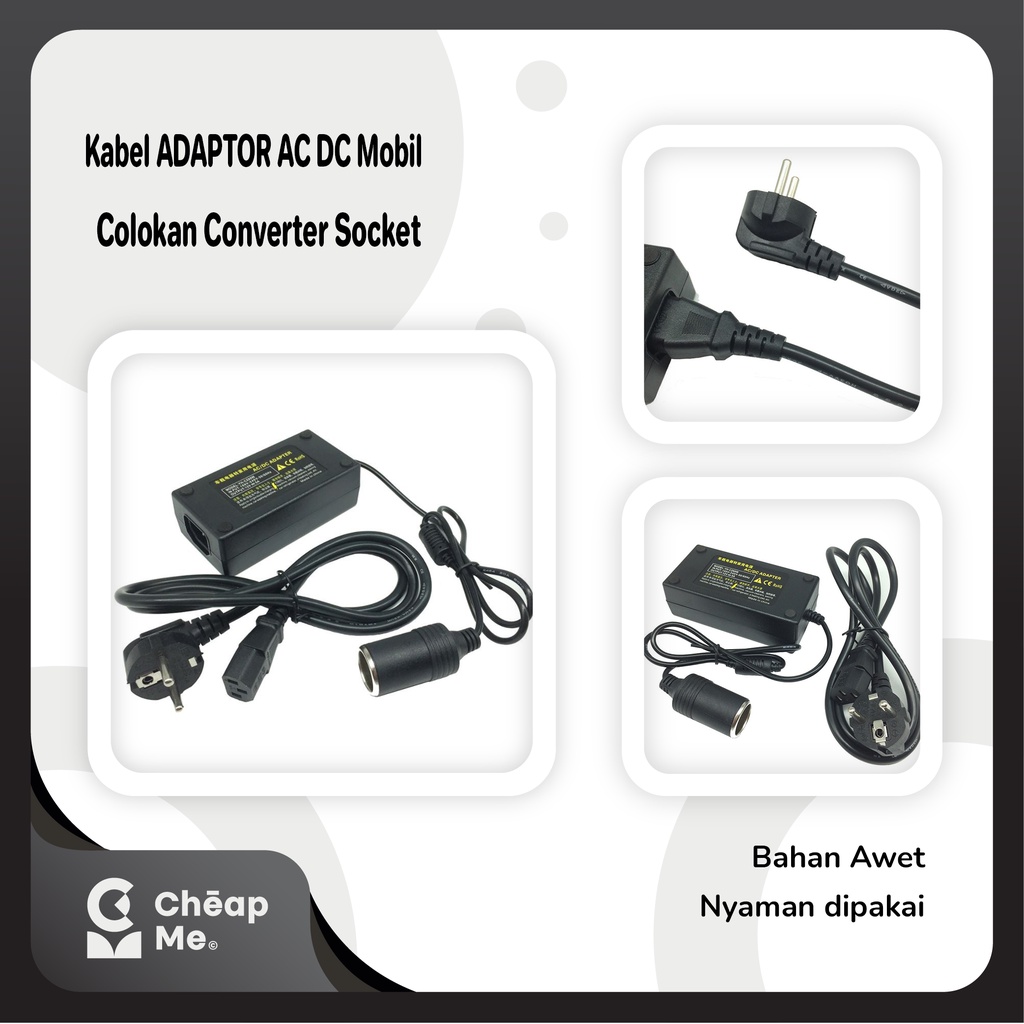 Jual Kabel ADAPTOR AC DC Colokan Converter Lighter Mobil Socket Mobil ...