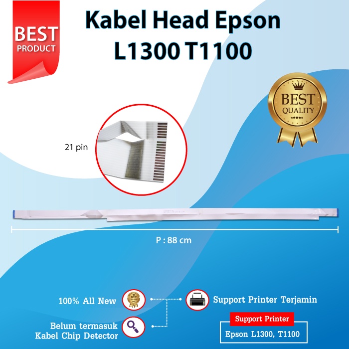 Jual Kabel Head Epson L1300 T1100 New Cable Flexible L1300 T1100 21 Pin ...