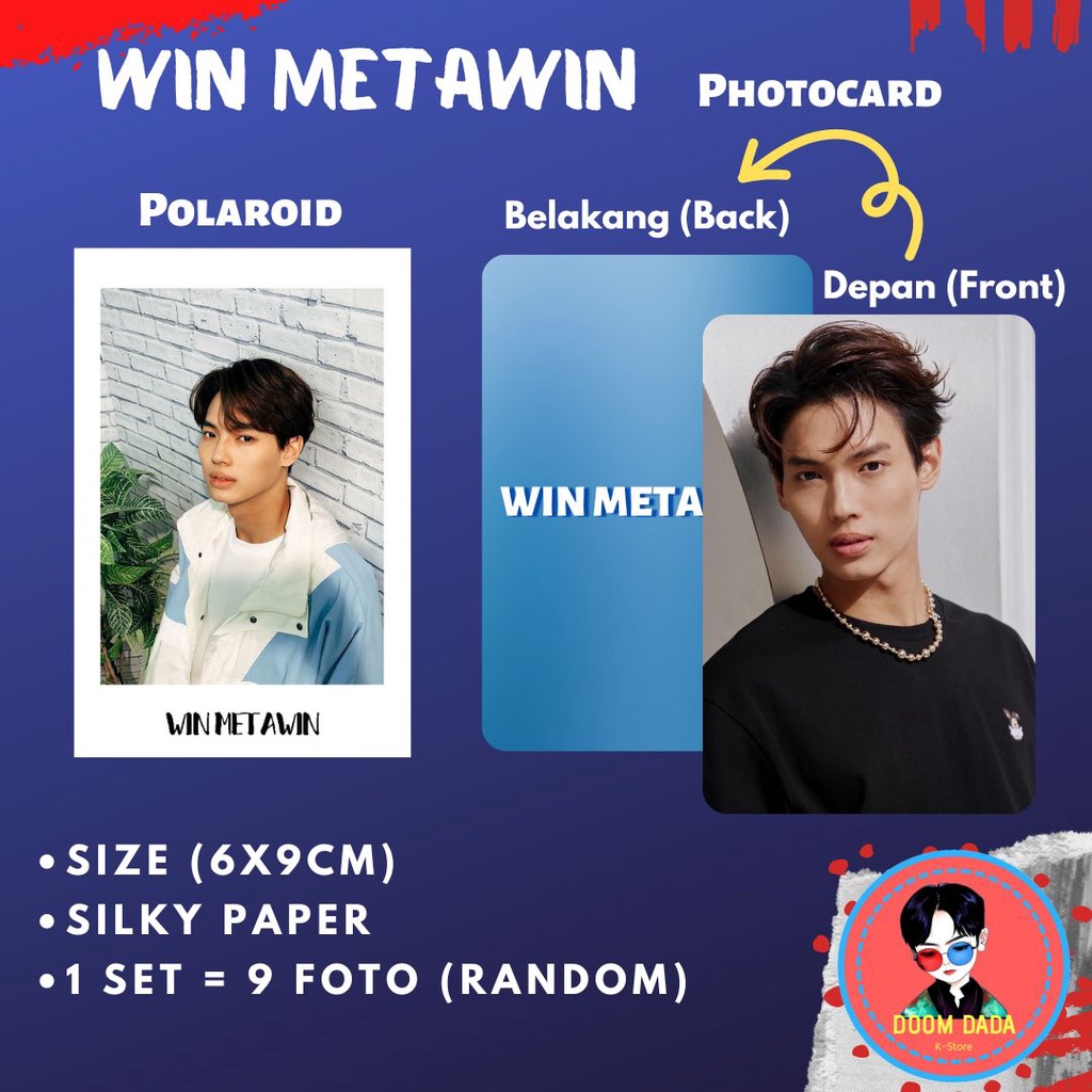 Jual (isi 9 pcs) POLAROID WIN METAWIN AKTOR THAILAND / PHOTOCARD WIN ...