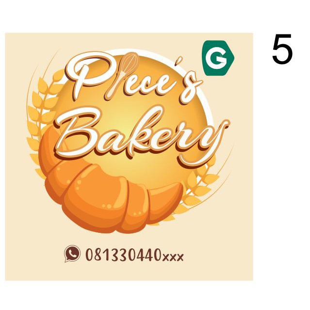 Jual Stiker / Sticker / Label Kemasan Kotak 5x5cm, 6x6cm, 7x7cm (1 pack ...