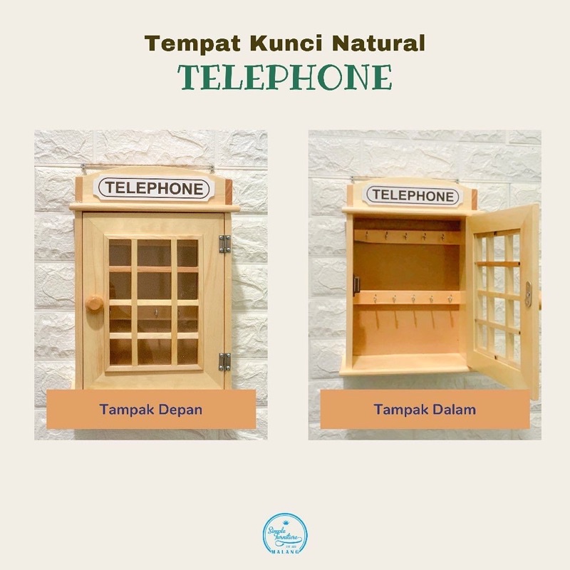 Jual Box/ Tempat Kunci London Kayu Natural | Shopee Indonesia