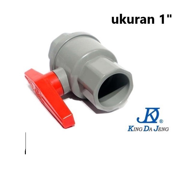 Jual BALL VALVE BALLVALVE KDJ 1" DIM INCH PVC STOPKRAN STOP KRAN ...