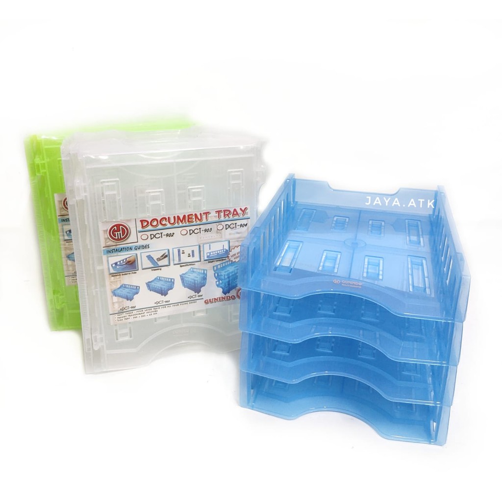 Jual RAK KERTAS MEJA ELEVATED TRAY 4 SUSUN PLASTIK LETTER TRAY DCT-904 ...