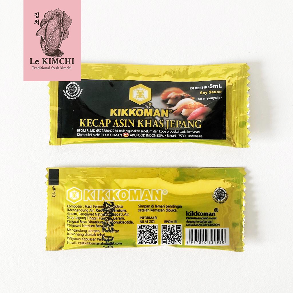 Jual KIKKOMAN Soy Sauce Sachet Halal 5 ml Shoyu Kecap Asin Jepang Halal ...