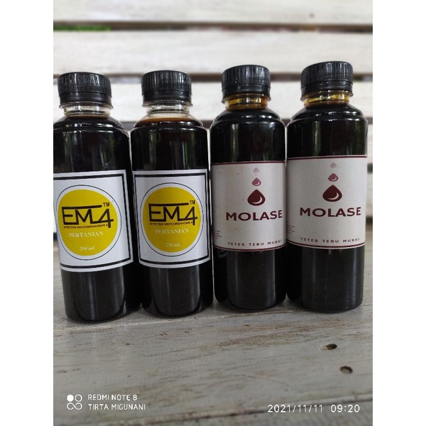 Jual Pupuk organik cair EM4 Pertanian 250ml + molase tetes tebu murni ...