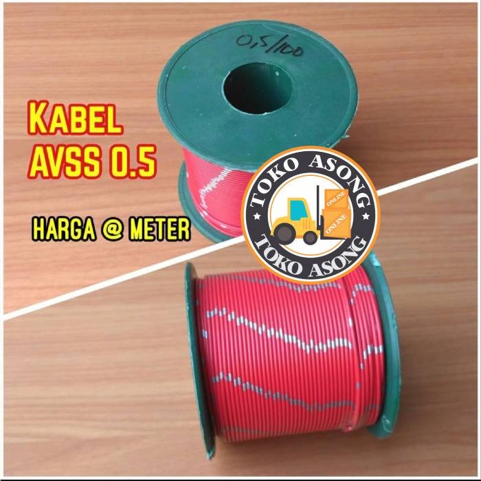 Jual Kabel AVSS 0.5 warna merah bintik bintik kualitas bagus | Shopee Indonesia