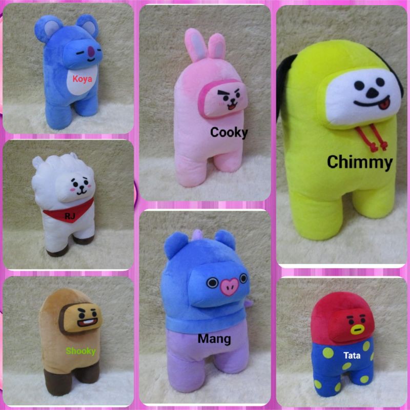 Jual Boneka Among Us BT21 Lucu dan Imut Bahan Bulu Yelvo Isi Dakron. | Shopee Indonesia