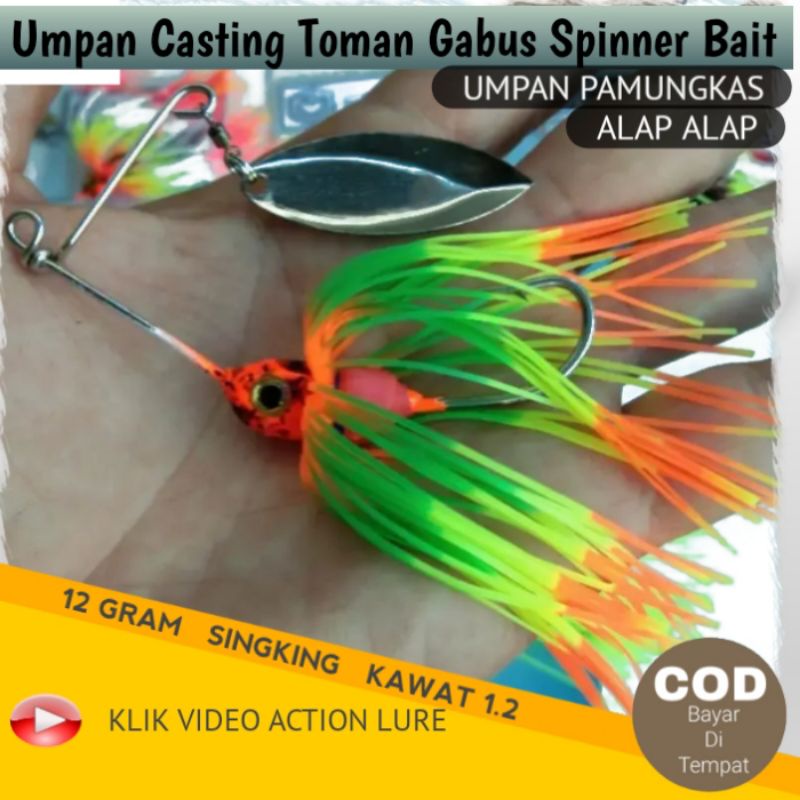 Jual Umpan Spinner Spiner Bait Mini Lure Casting Sungai Gabus Toman Kerandang Tapah Umpan Dalam ...