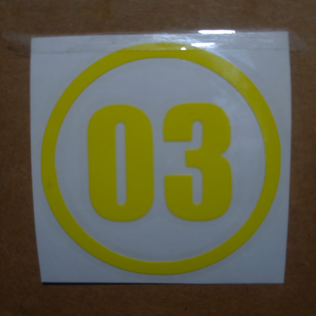 Jual STIKER ANGKA BULAT UKURAN DIAMETER 8 CM BAHAN ORACAL GLOSSY ...