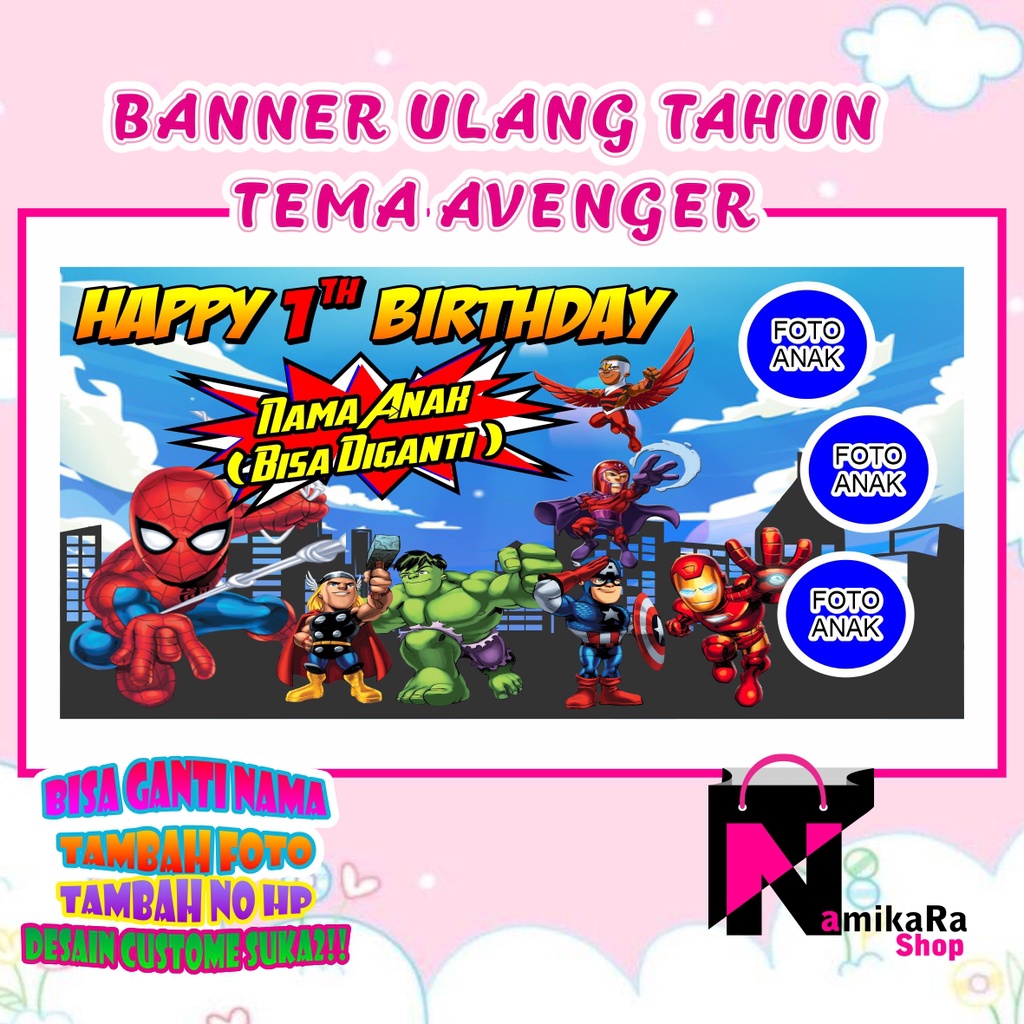 Jual Banner Ulang Tahun Anak, Spanduk Happy Birthday Anak, Backdrop ...