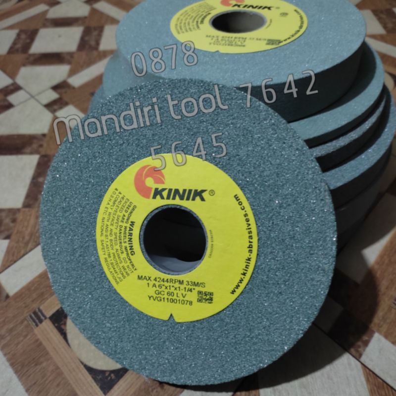 Jual Mandiri - Kinik 1A 6" x 1" x 1 1/4" GC 60 LV Grinding Wheel/Batu ...