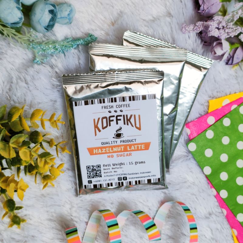 Jual KOFFIKU Kopi Instan Tanpa Gula HAZELNUT LATTE 150 gram Enak Murah ...