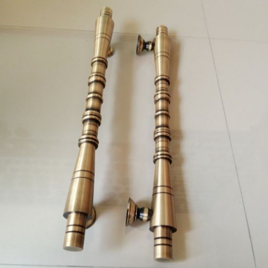 Jual Handle pintu / gagang pintu Kuningan model bambu solid gold 60 cm ...